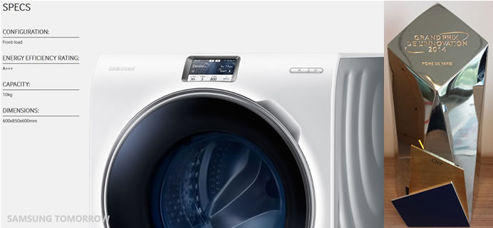 Samsung WW9000 drum washing machine wins Grand Prix de I’innovation ...